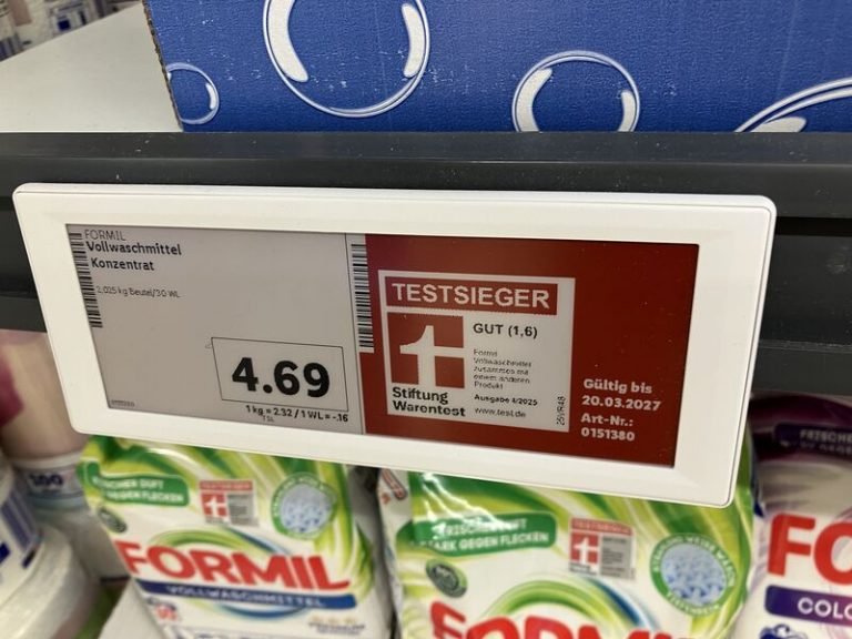 Electronic Shelf Label Upgrade: Lidl Adds Stiftung Warentest Ratings to ...